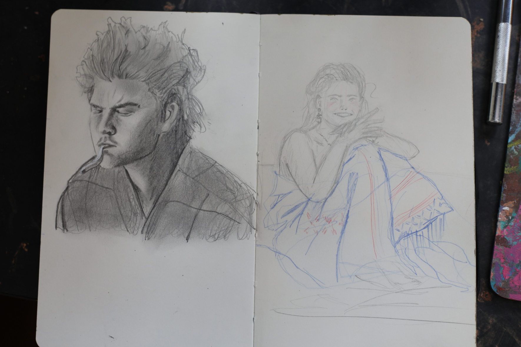 Jonte from /soc/ & Anna from Tinder — Sketches of online people